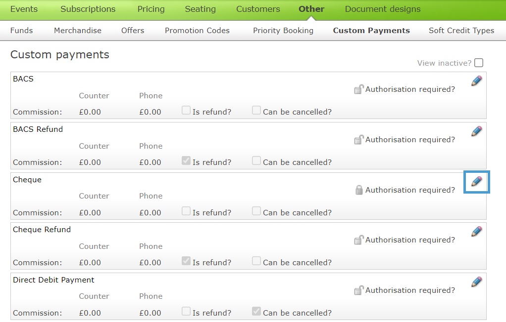 Custom Payment Types – Support Centre
