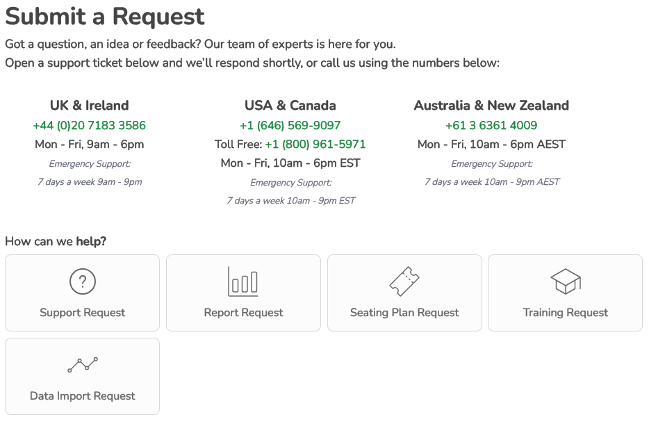 How to request Support – Support Centre