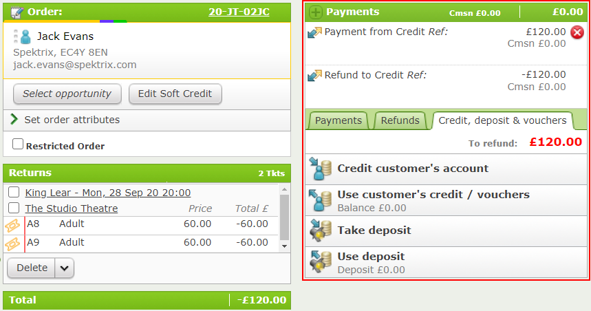 Performing a Return and Refund – Support Centre