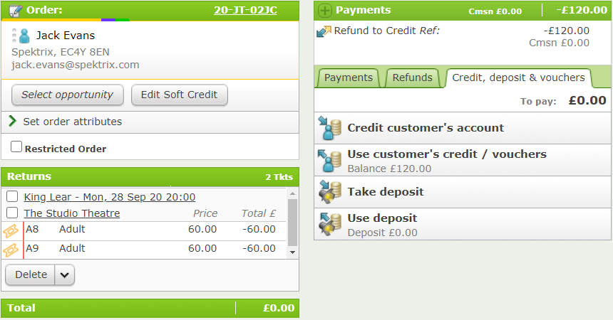 Performing a Return and Refund – Support Centre